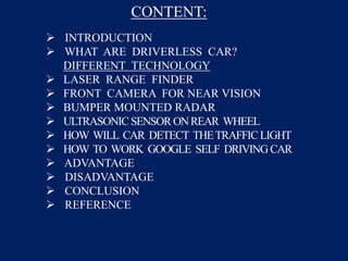 Google self Driving Car | PPTX