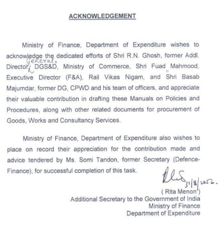 Goi guideline for selection of consultants 2006 | PDF