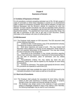 Goi guideline for selection of consultants 2006 | PDF