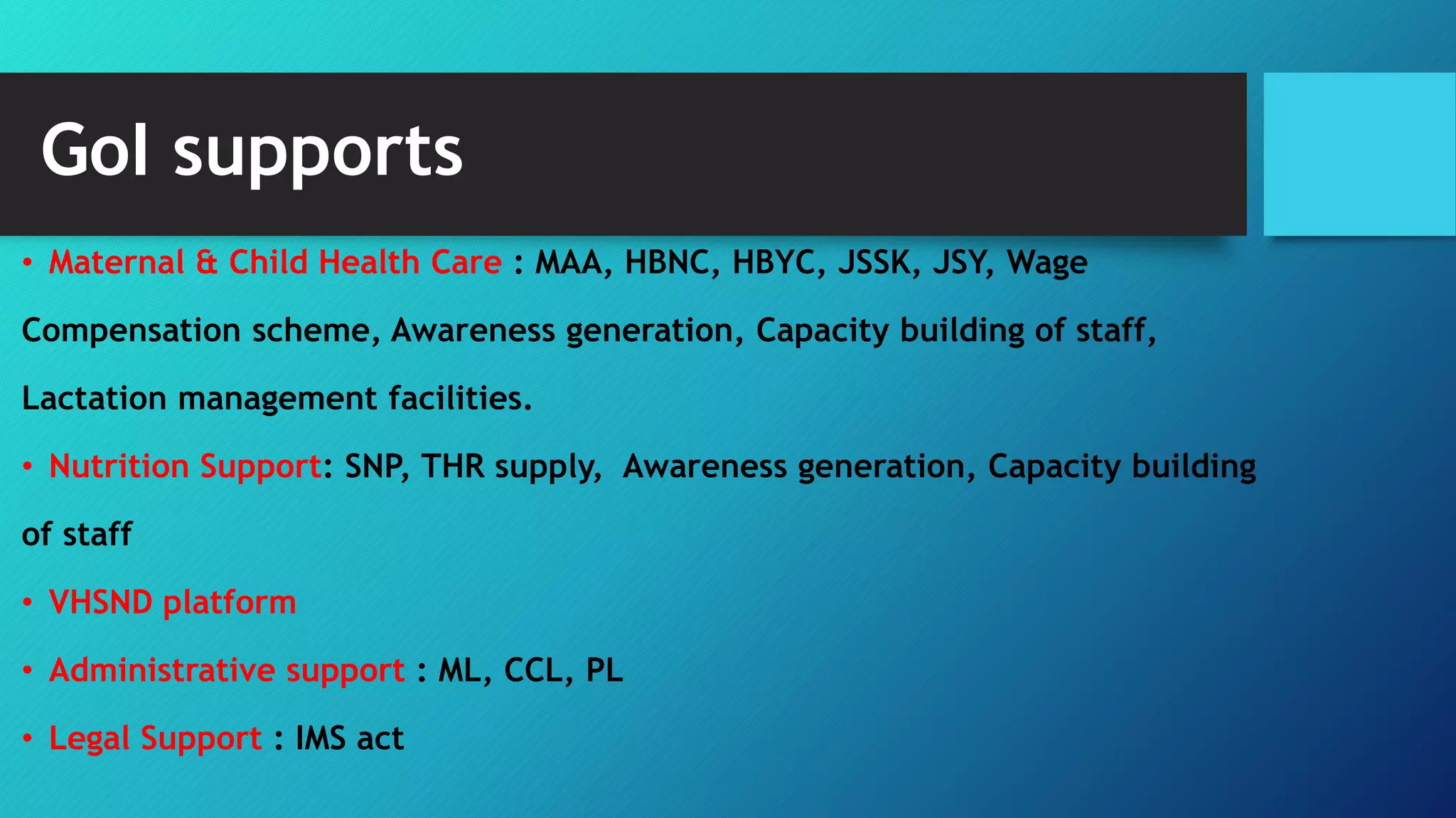 Goi initiatives in promoting IYCF practices | PDF