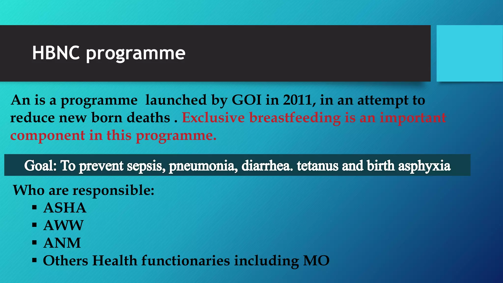 Goi initiatives in promoting IYCF practices | PDF