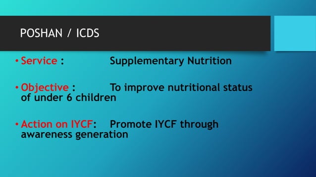 Goi initiatives in promoting IYCF practices | PDF