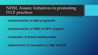 Goi initiatives in promoting IYCF practices | PDF