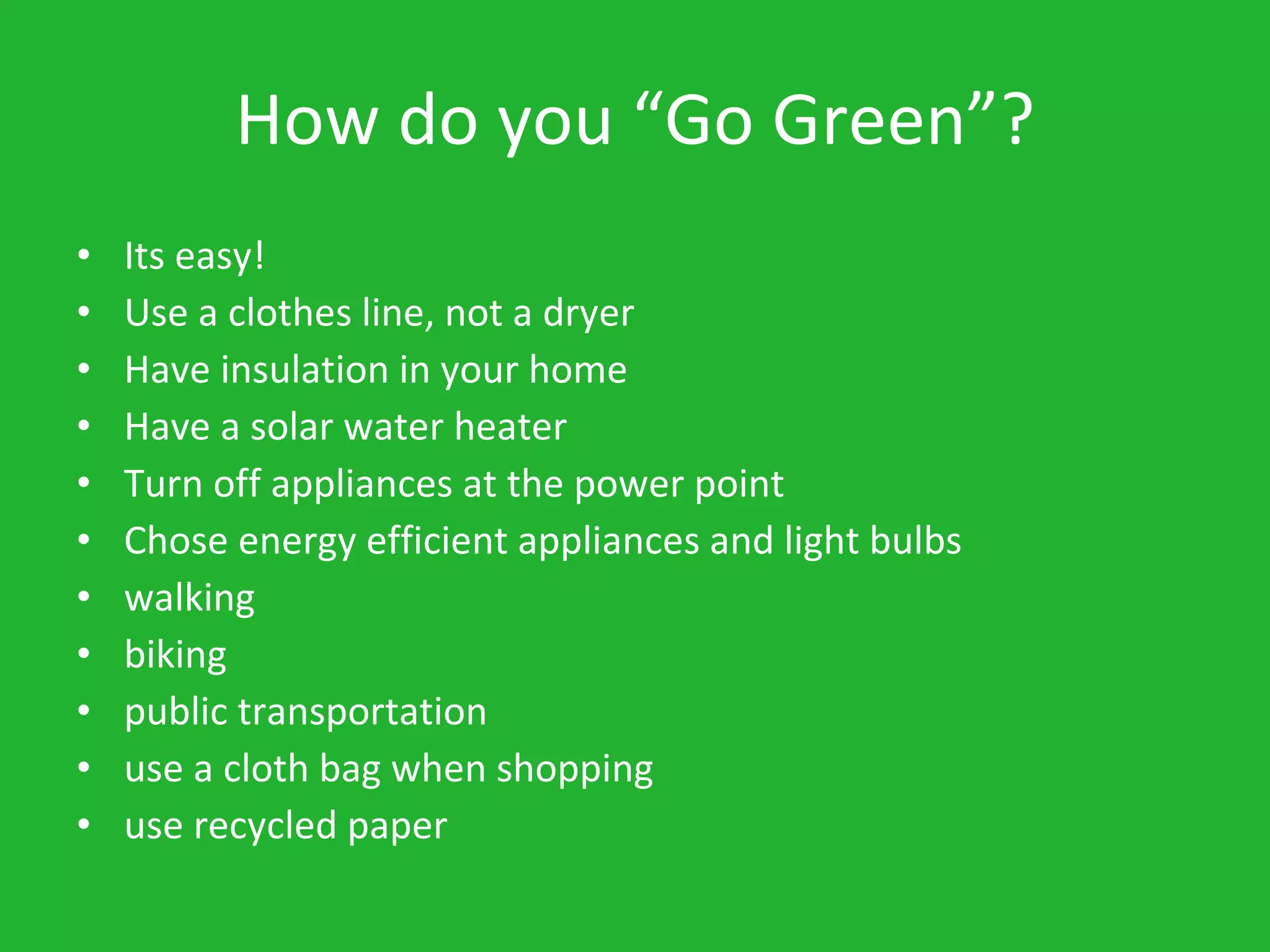 Going Green | PPS