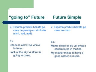 "Going to" Future vs. Future Simple | PPT