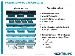 Update on the Mont-Blanc Project for ARM-based HPC | PPT