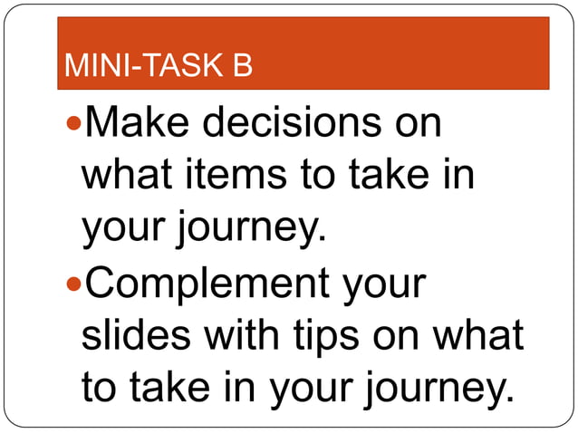 Going away task unit 7 | PPTX