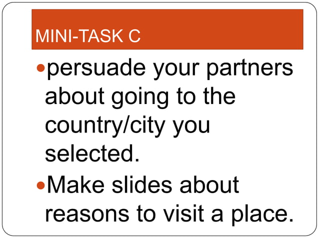 Going away task unit 7 | PPTX