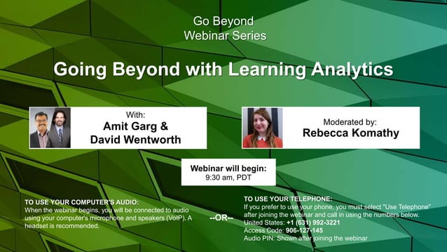 Go Beyond: Going Beyond With Learning Analytics | PPT
