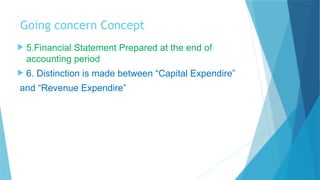 Going concern and Accrual concept (Accounting concept) | PPTX