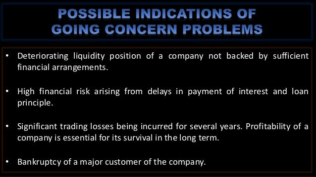 Going concern concept