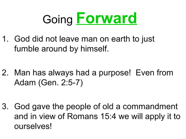 Going forward | PPT