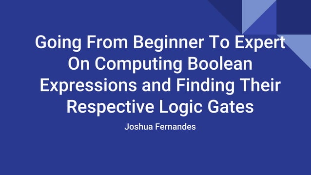 Boolean Algebra Presentation | PPT