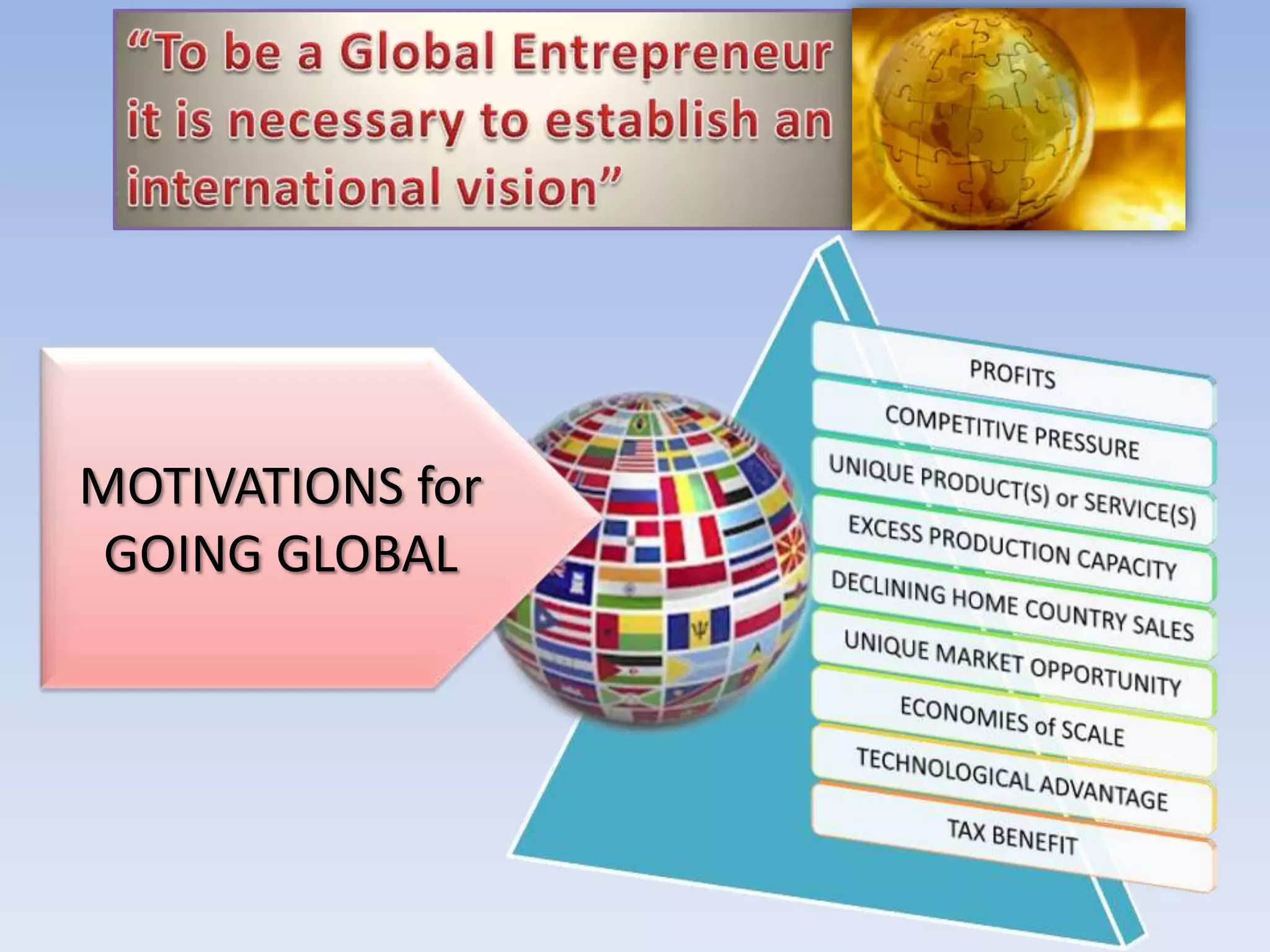 Going global entrepreneurship | PPT