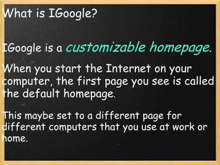 Going Google I Google | PPT