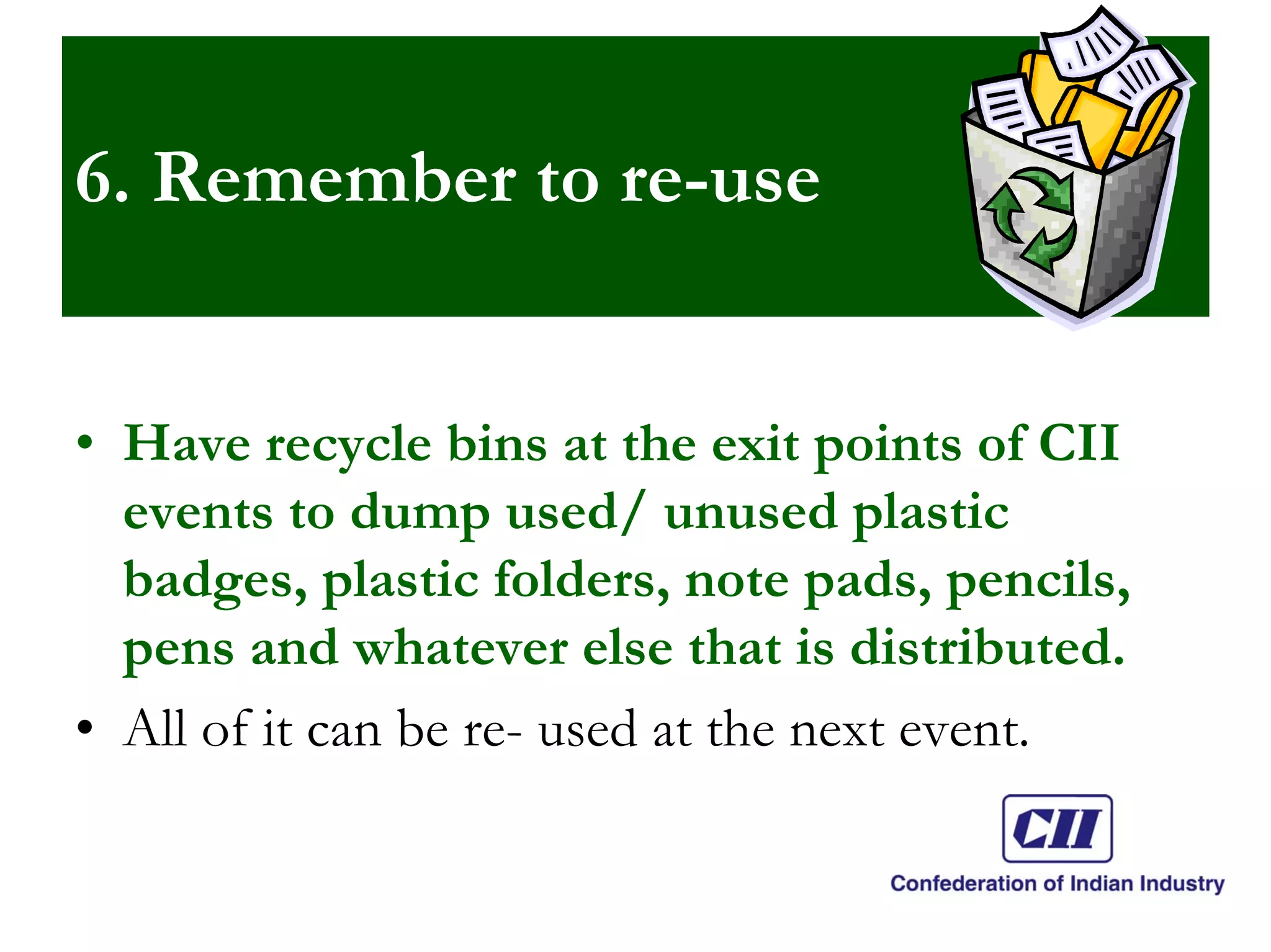 Going Green at CII 15 Steps | PDF | Green Solutions | Business