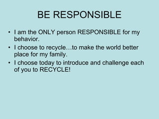 Going Green Earth Day Presentation | PPT