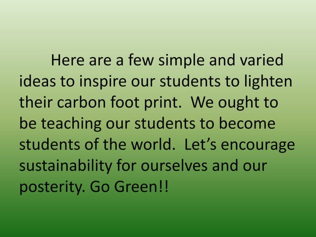 Going Green | PPTX | Shopping