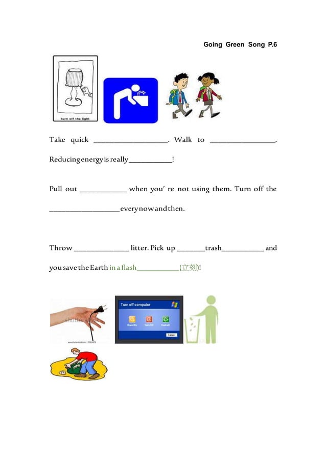 Going Green Song | DOCX | Bath and Shower | Personal Care