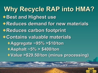 Going Green With Sustainable Asphalt Rap Recycling Energy & The Carbon ...