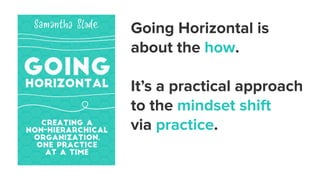 Going Horizontal: The path to better organizations and a better society ...