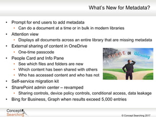 Going Meta – How to use Metadata in SharePoint | PPTX