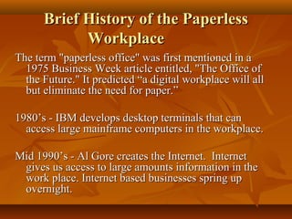 Going Nearly Paperless | PPT