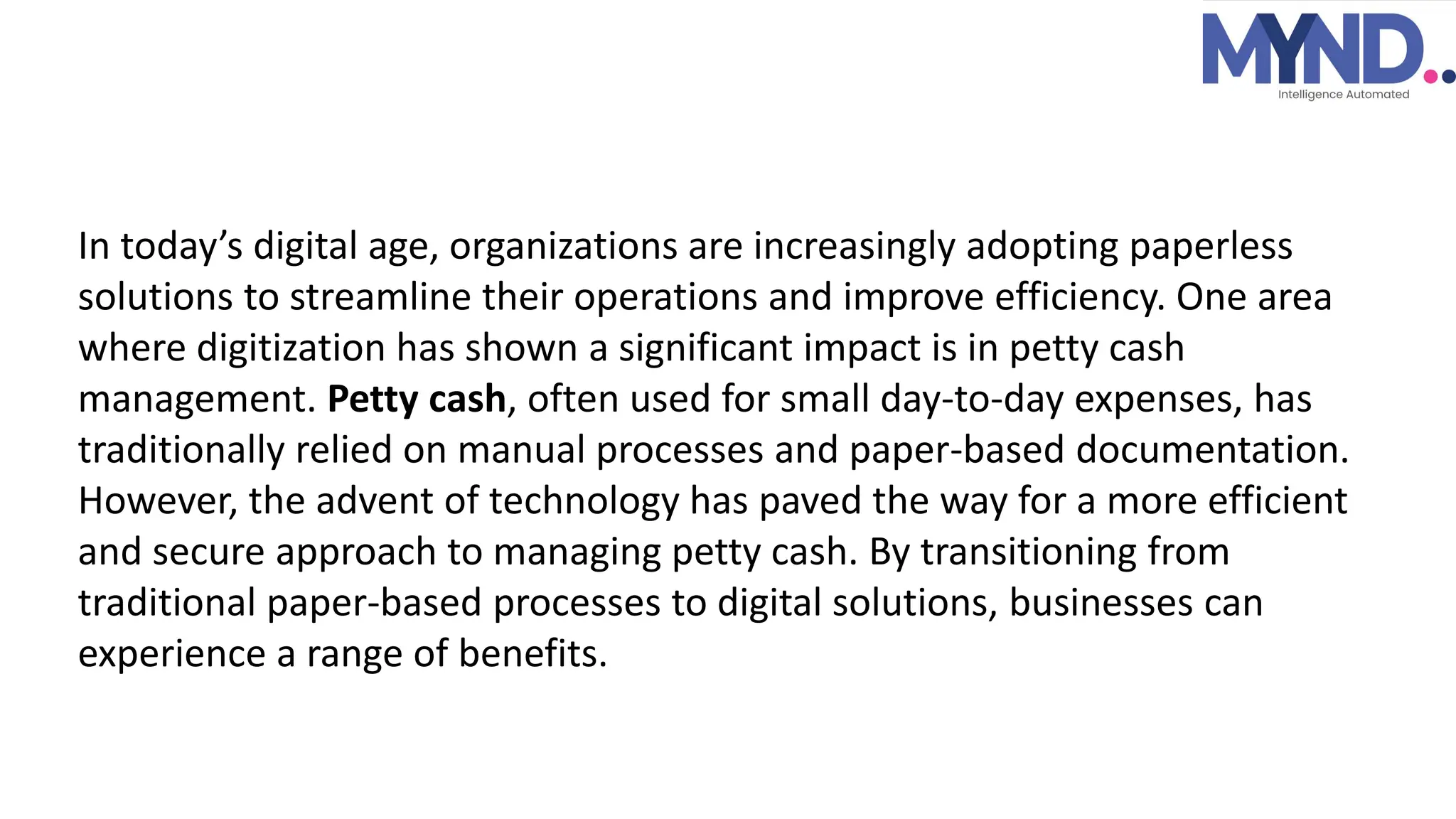 Going Paperless: How Digitization Transforms Petty Cash Management? | PPTX