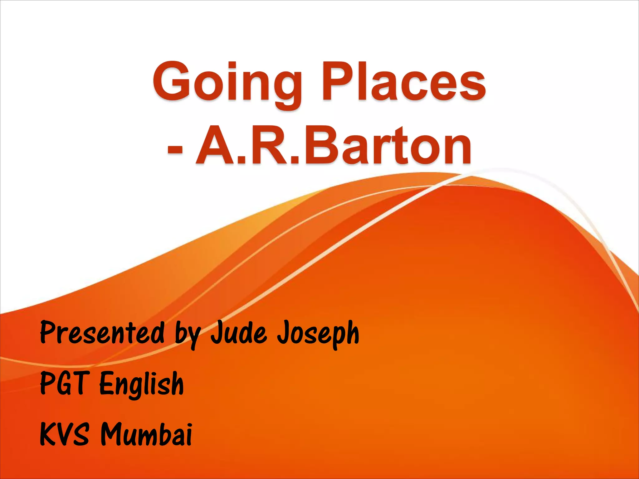 Going Places - A R Barton | PDF
