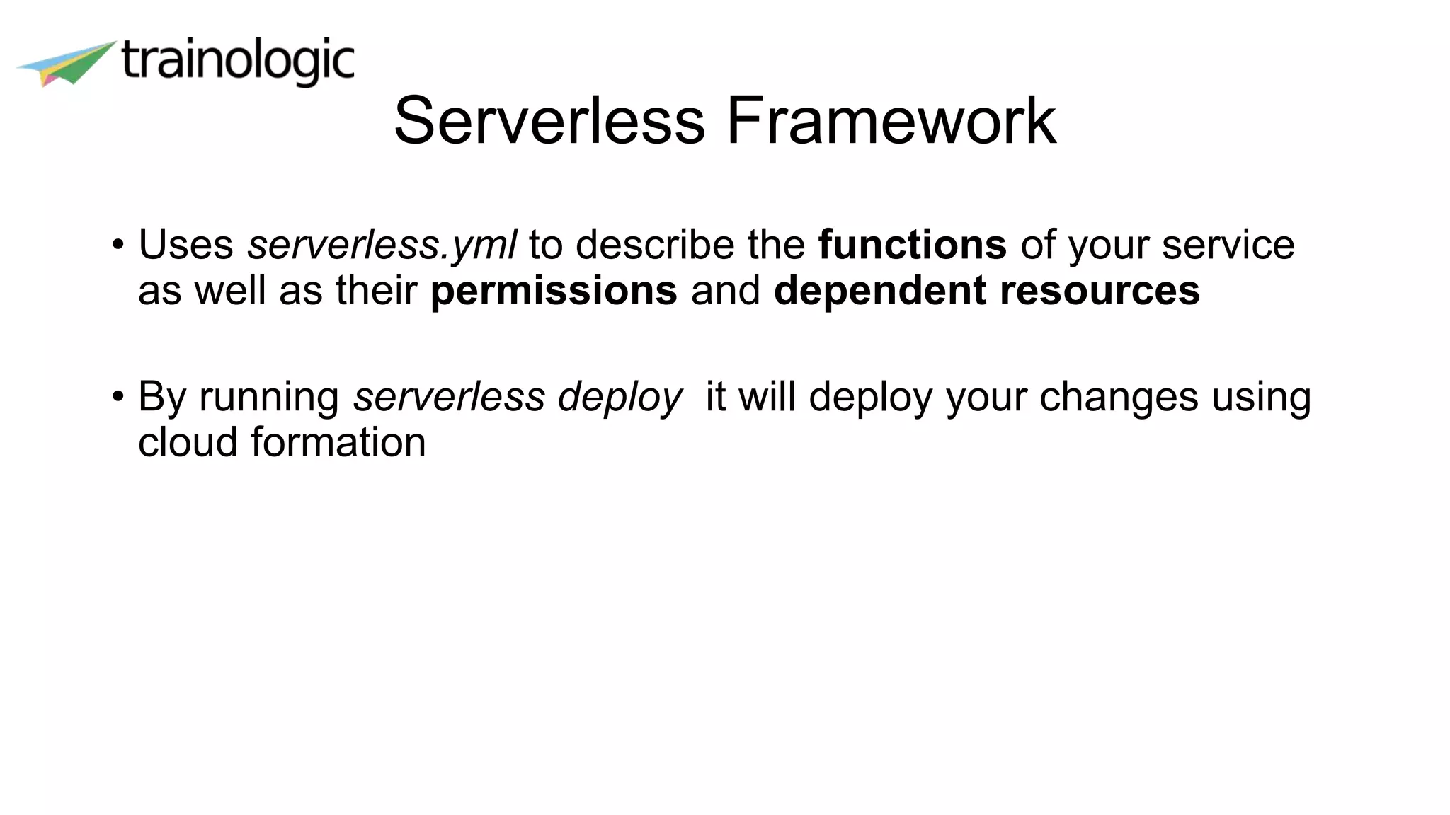 Going serverless with aws | PPT