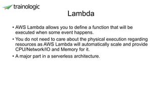 Going serverless with aws | PPT