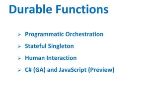 Going serverless with azure functions | PPT