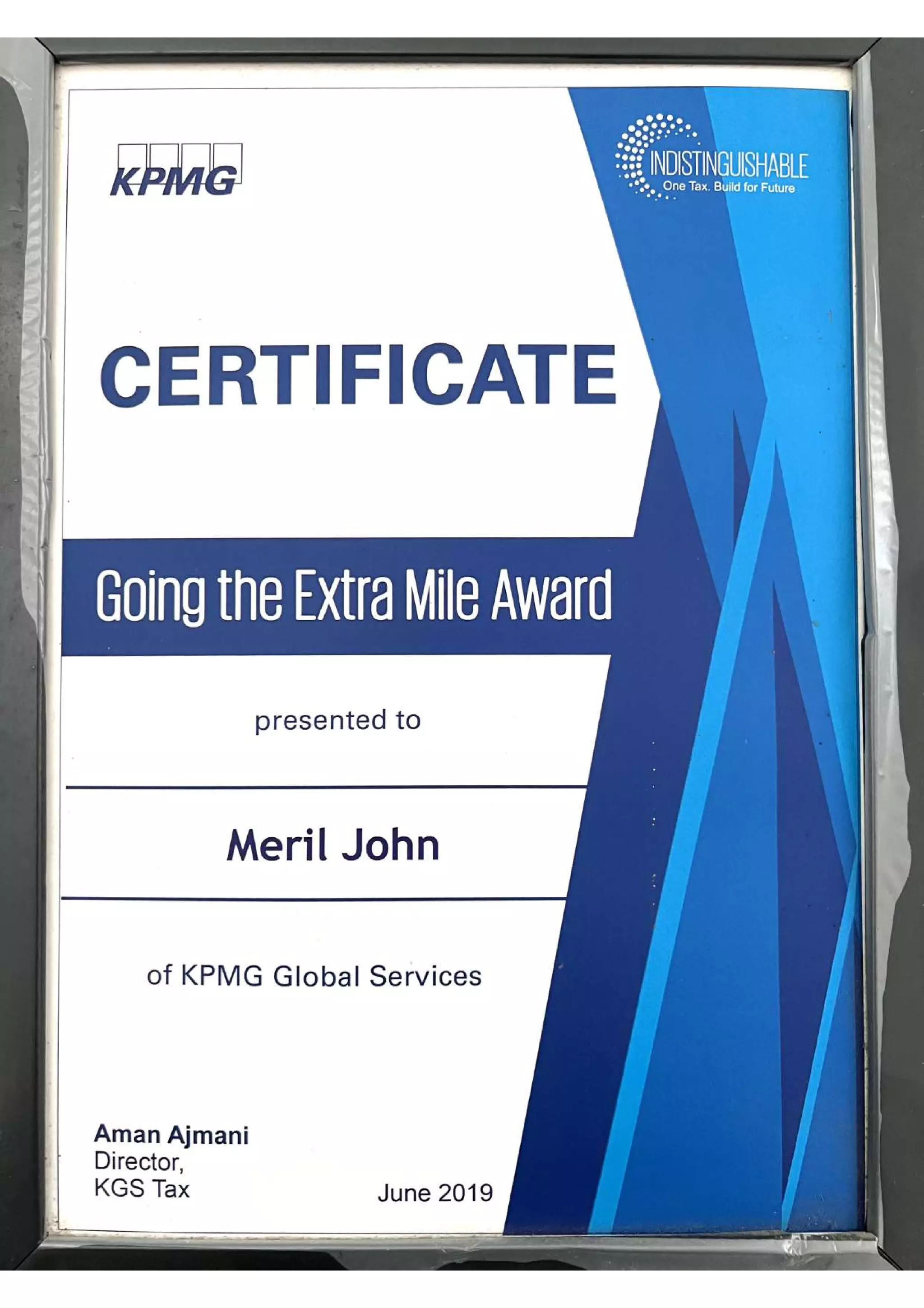 Going the Extra Mile Award 2019 | PDF