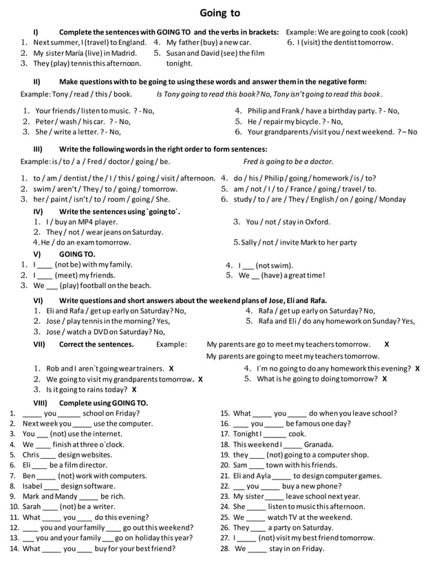 Going to exercises | PDF