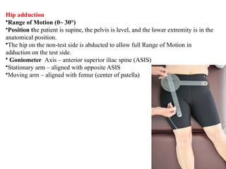 goniometer and range of motion lecture pptx | PPTX