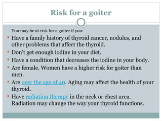 Goiter.pptx A brief description about goiter | PPTX