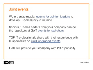 GoIT partnership offer | PPT
