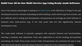 Gojek Clone_ Excellent Solution To Build Your All-In-One Multi-Service App.pptx | Startups ...