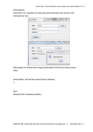 Goji koneksi-java-access-odbc | PDF