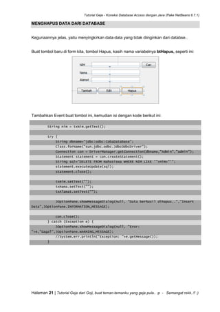 Goji koneksi-java-access-odbc | PDF