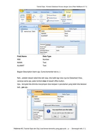Goji koneksi-java-access-odbc | PDF