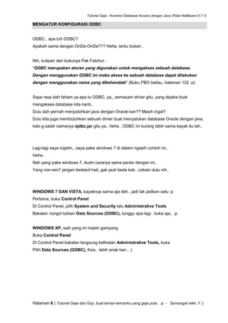 Goji koneksi-java-access-odbc | PDF