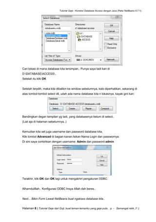 Goji koneksi-java-access-odbc | PDF