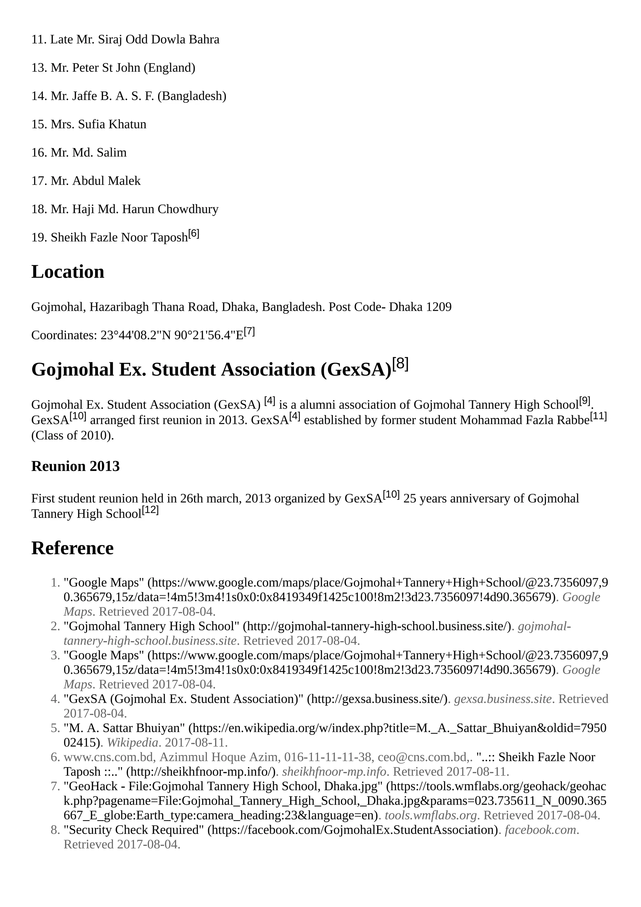 Gojmohal Tannery High School in Wikipedia (Eng) | PDF