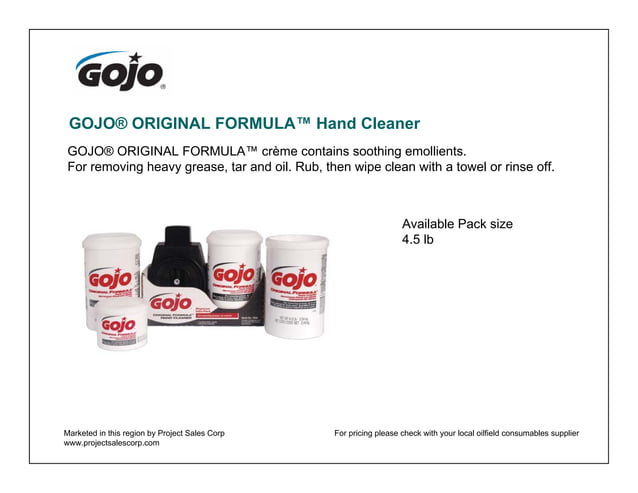Gojo Professional Hand Care | PPT