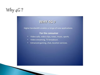 4G Wireless Technology | PPTX | Computer Networking | Computing