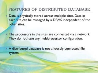 Introducing to distributed database systems | PPT