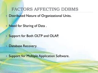 Introducing to distributed database systems | PPT