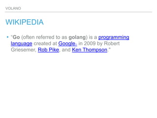 DevRomagna / Golang Intro | PPT