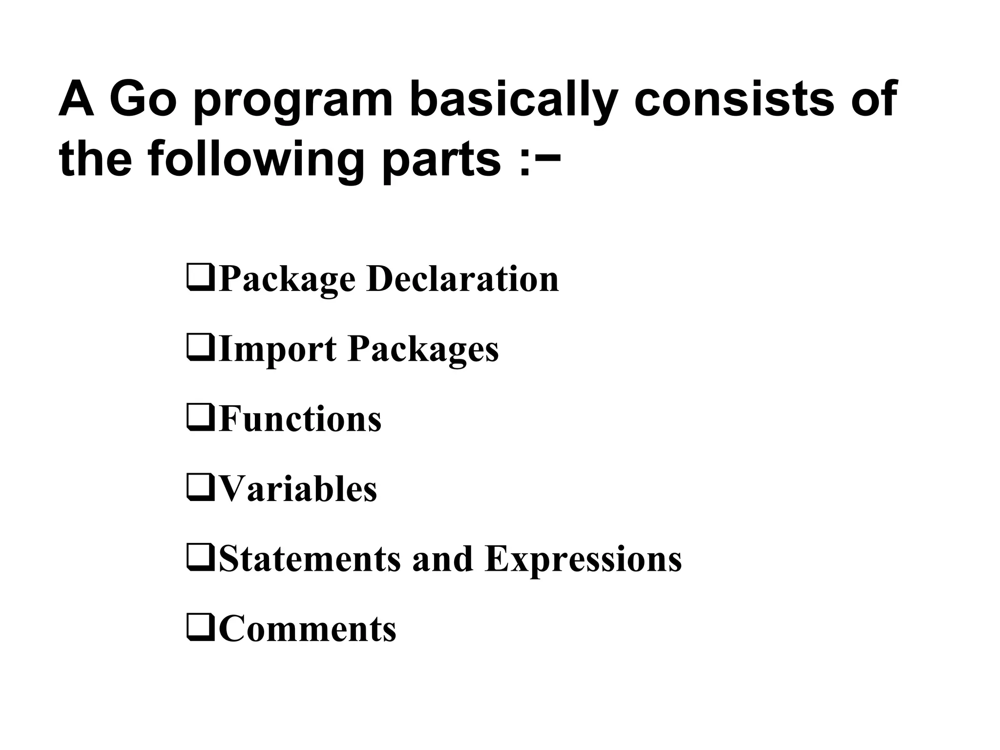 Go Programming Language Golang Ppt